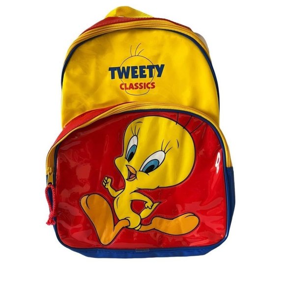 Warner Bros. | Bags | Vtg 9s Tweety Bird Backpack Bag Nwt Looney Tunes ...